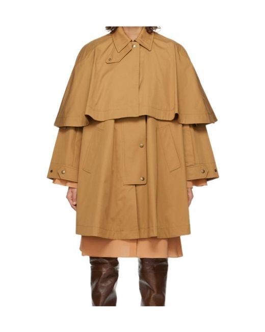 Chloé Cape Jacket in Natural | Lyst