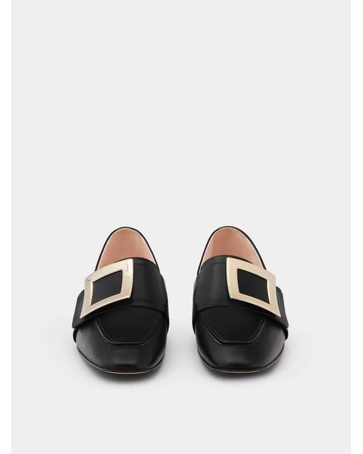 Roger Vivier Logo Loafers in Black | Lyst
