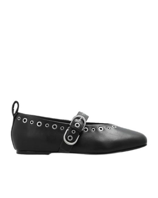Rag & Bone Adjustable Button Ballet Shoes in Black | Lyst