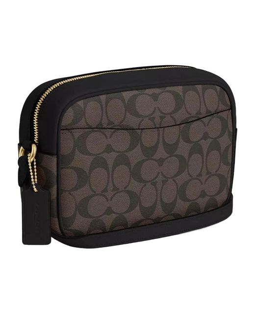 COACH Jamie Logo Camera Bag in Black | Lyst