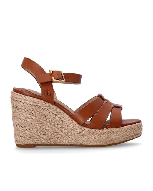 Polo Ralph Lauren Soffia Espadrilles in Brown | Lyst