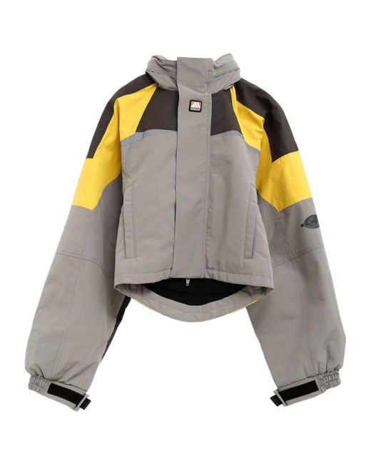 Martine Rose Cropped Puffer Jacket in Gray for Men | Lyst