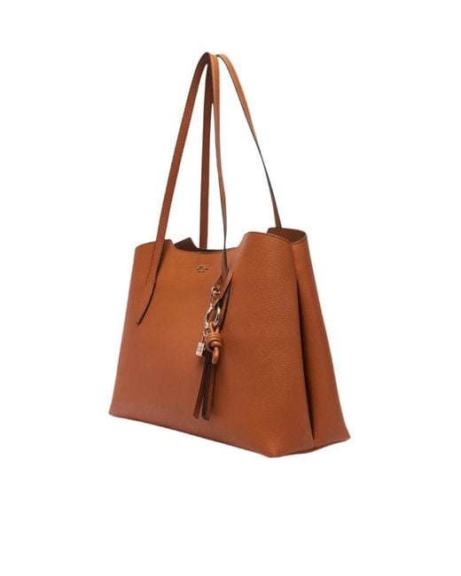 Guess Logo-Letter Shoulder Bag in Brown | Lyst UK