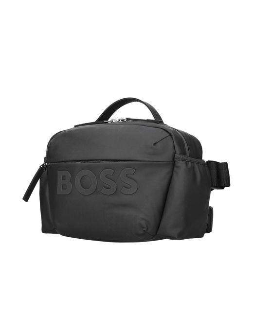 BOSS Logo-Embossed Belt Bag in Black for Men | Lyst