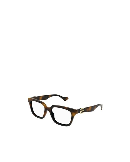 Gucci Eyewear Square Frame Glasses in White | Lyst UK