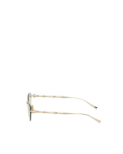 Gucci Eyewear Cat-Eye Frame Sunglasses in White | Lyst UK