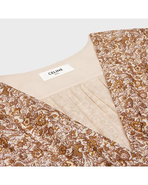 Celine Pattern Dress in Natural | Lyst