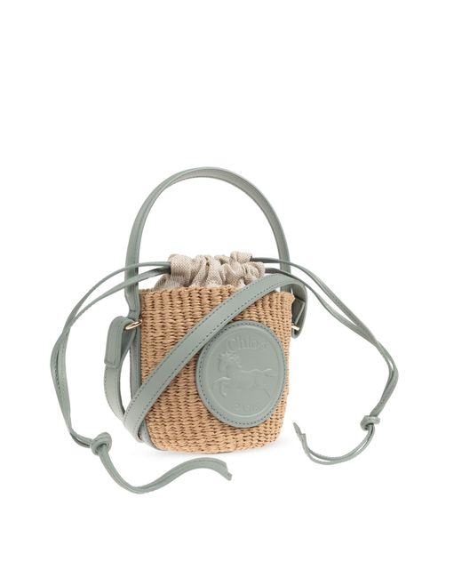 Chloé Chloé Horse Medal Mini Basket Bag in Metallic | Lyst