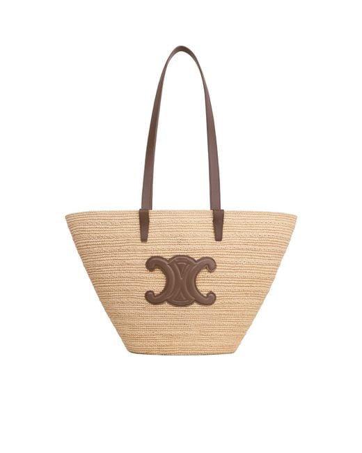 Celine Medium Supple Classic Panier in Natural | Lyst