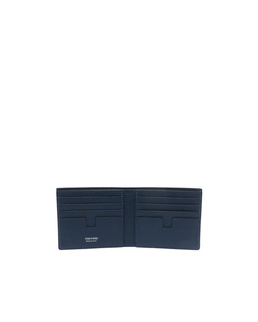 Tom Ford Double-Fold Wallet in Blue for Men | Lyst