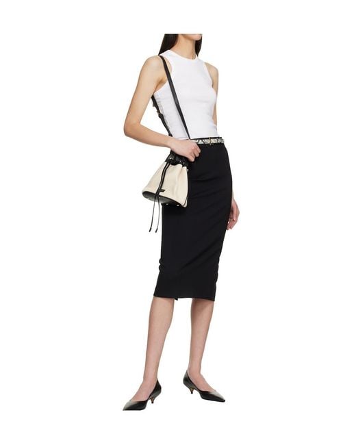 Anine Bing Mini Alana Bucket Bag in Natural | Lyst UK