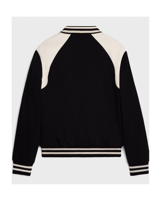 Celine Classic Teddy Jacket in Black for Men | Lyst