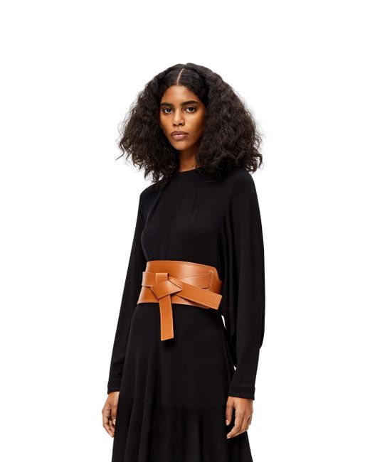 Loewe Gate Wide Belt in Brown | Lyst