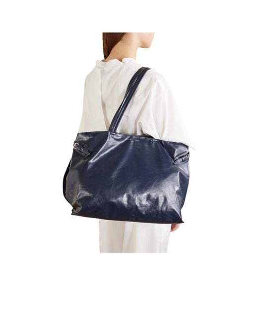 Proenza Schouler Leather Large Tote Bag in Blue | Lyst UK