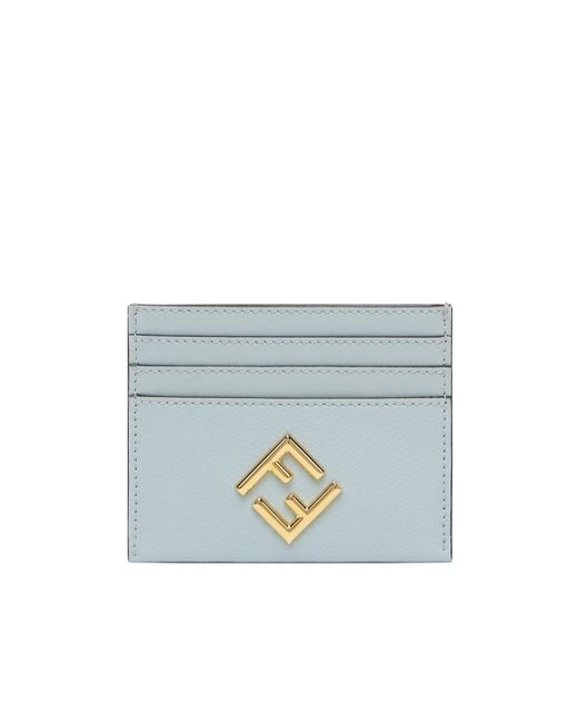 Fendi Ff Diamond Card Holder in Blue | Lyst