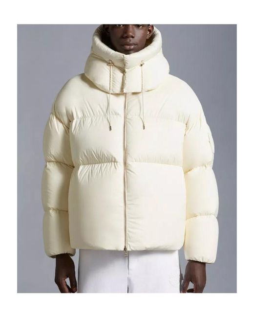 Moncler Antila Logo Sticker Down Jacket in Natural for Men | Lyst