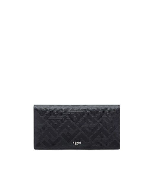 Fendi Logo Double-Folded Wallet in Blue for Men | Lyst