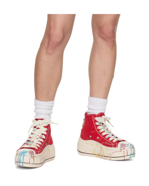 R13 Tall Kurt Sneakers in Red | Lyst