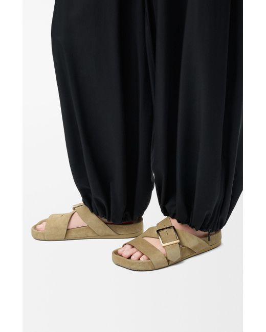 Loewe Ease Slippers in Brown | Lyst