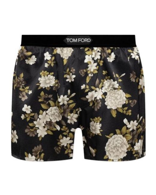 Tom Ford Floral Pattern Underwear in Black for Men | Lyst