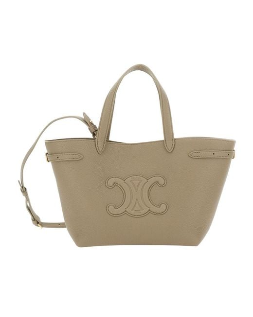 Celine Mini Cabas Anais Cuir Triomphe in Metallic | Lyst