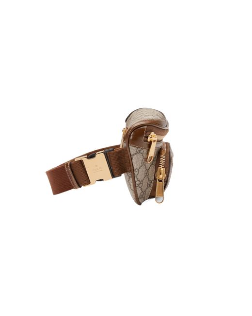 Gucci Interlocking G Logo Monogram Belt Bag in Brown for Men | Lyst