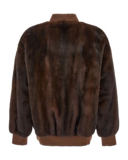 Blancha Double-Sided Pilot Jacket in Brown for Men | Lyst