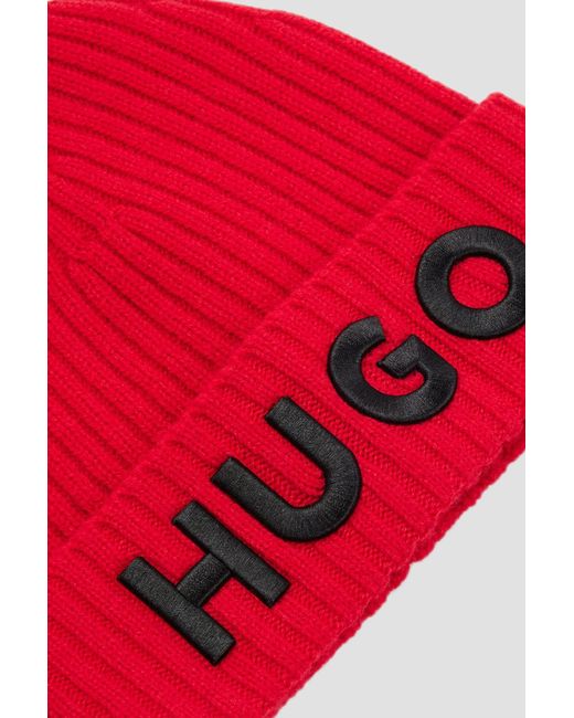 BOSS Knitting Hat in Red for Men | Lyst