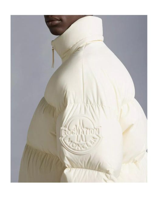 Moncler Antila Logo Sticker Down Jacket in Natural for Men | Lyst