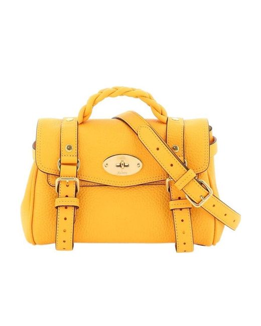 Mulberry Mini Alexa Crossbody Bag in Yellow | Lyst