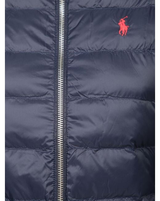 Polo Ralph Lauren Polo Pony-Embroidered Puffer Jacket in Blue | Lyst