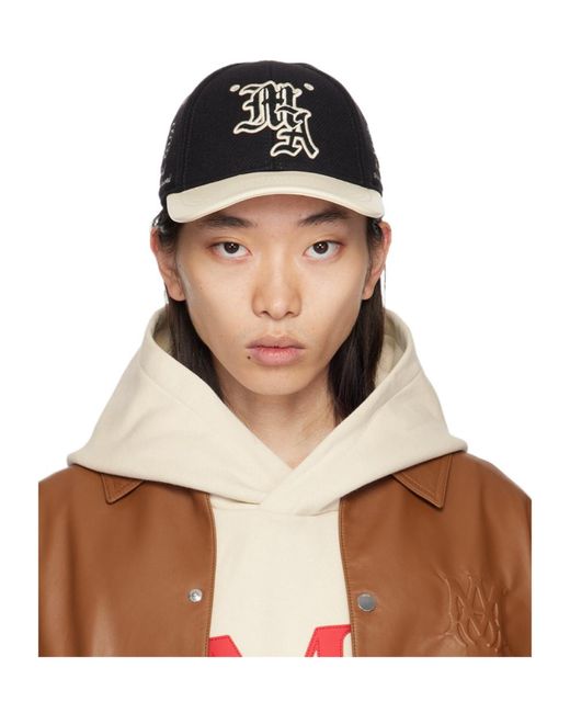 Amiri Ma Spirit Embroidered Logo Embellished Baseball Cap in Brown for ...