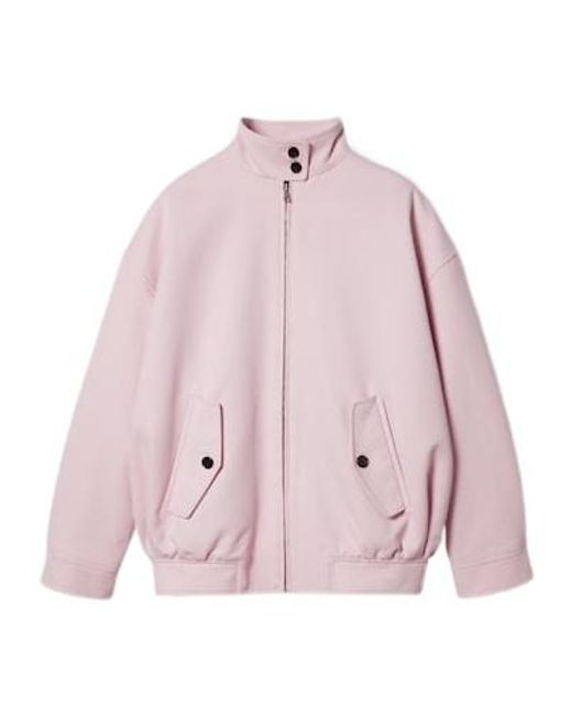 Gucci Cotton Canvas Delavé Bomber Jacket in Pink | Lyst