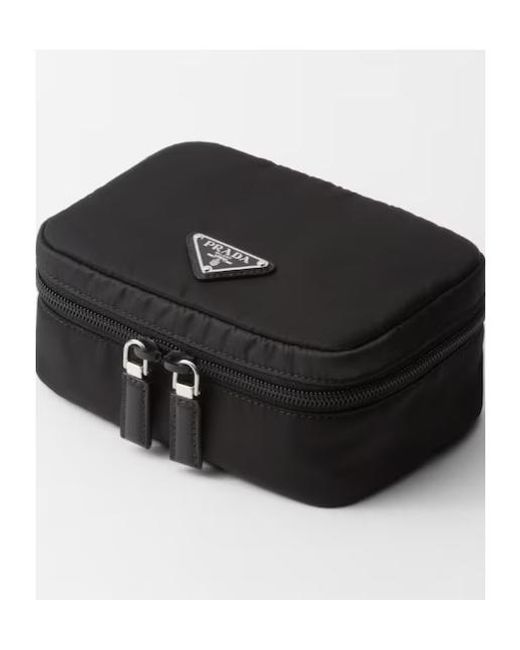 Prada Small Re-Nylon Zipper Pouch in Black for Men | Lyst