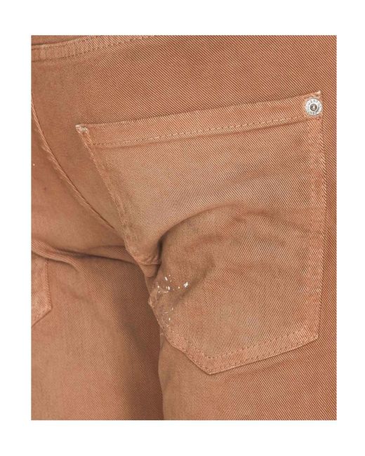 DSquared² Logo-Patch Paint Splatter Skinny Jeans in Brown for Men | Lyst