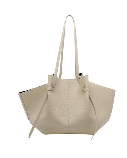 Yuzefi Double-Handled Handbag in Natural | Lyst UK