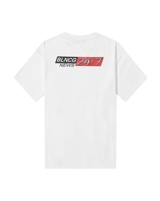 Balenciaga Blncg Printed T-Shirt in White for Men | Lyst