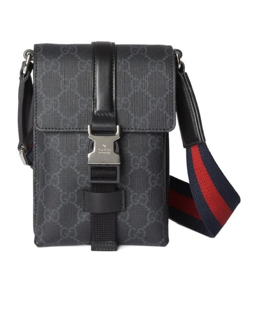 Gucci Gg Super Mini Shoulder Bag in Gray for Men | Lyst