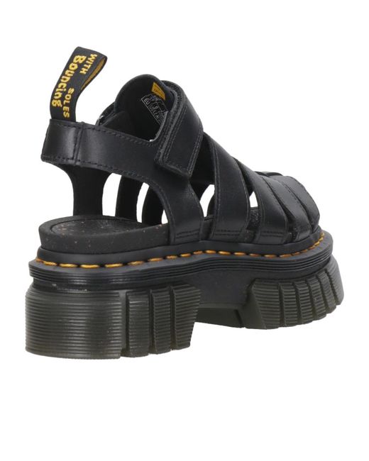Dr. Martens Open-Toed Ankle High-Heeled Sandals in Black | Lyst