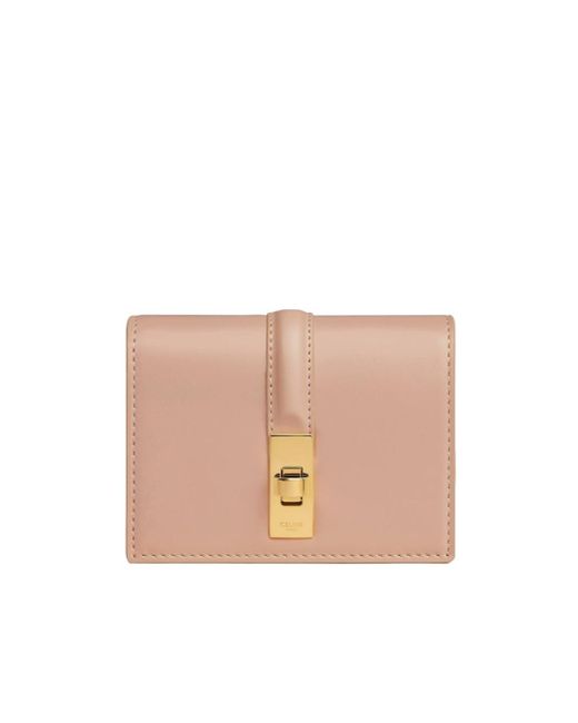 Celine Card Holder With Flap 16 in Natural | Lyst