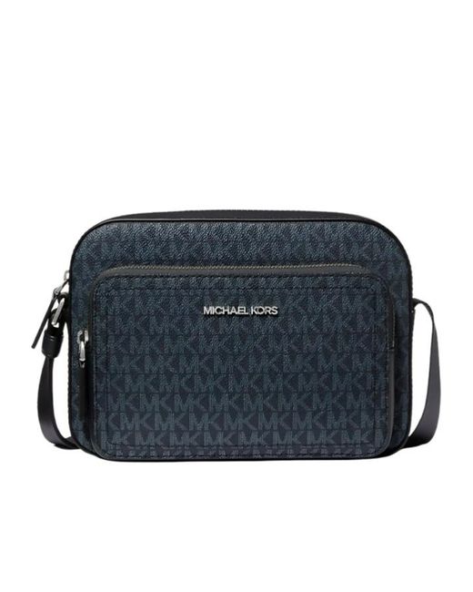 Michael Kors Cooper Signature Logo Utility Crossbody Bag in Blue for ...