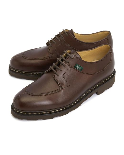 Paraboot Laced Derby Shoes in Brown for Men | Lyst