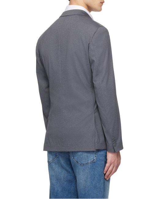BOSS Long Sleeve Blazer in Blue for Men | Lyst
