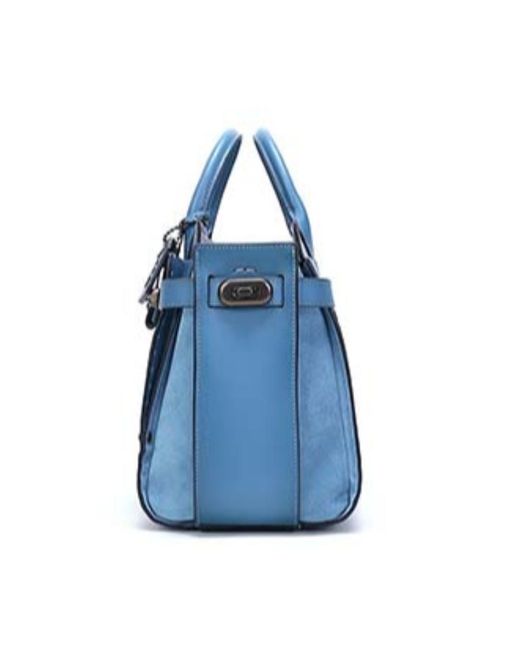 COACH Double Swagger Tote in Blue | Lyst
