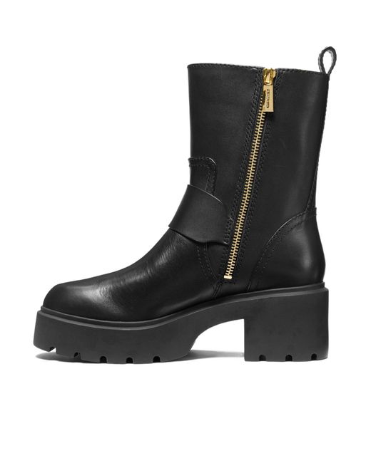 MICHAEL Michael Kors Perry 60Mm Leather Boots in Black | Lyst