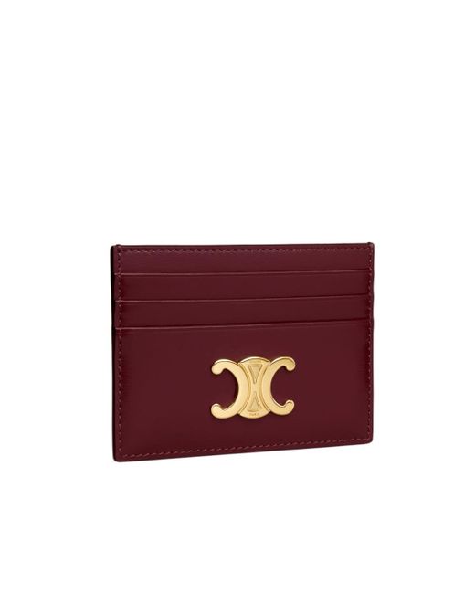 Celine Triomphe Logo Card Pack in Purple | Lyst