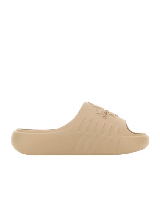 DSquared² Canadian Leaf Slip-On Slides in Natural | Lyst