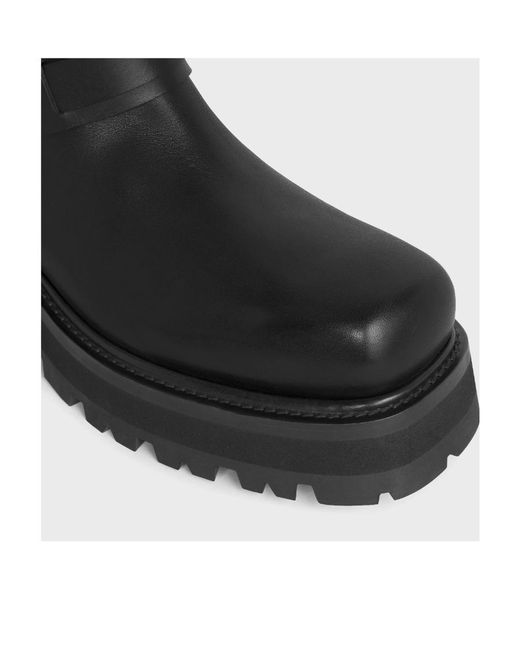 Celine Logo Boots in Black for Men | Lyst