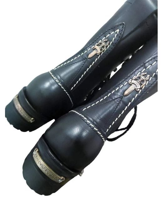 Chrome Hearts X Wesco Strap-Up Martin Boots in Blue | Lyst