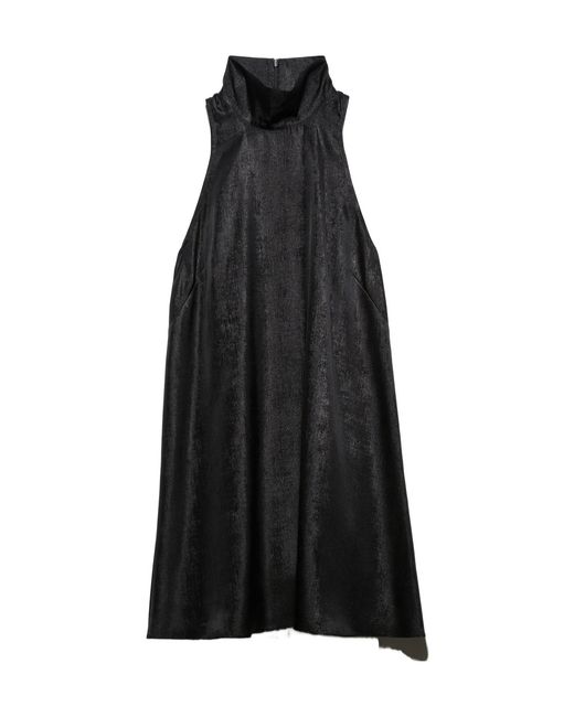 MAX&Co. Laminated Suspender Mini Dress in Black | Lyst